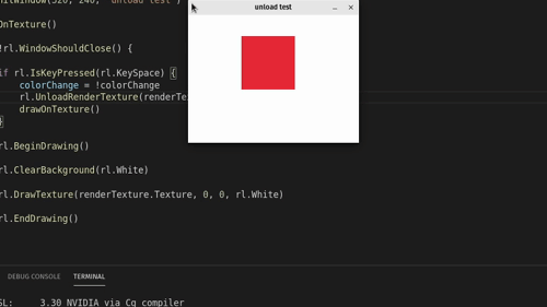 rl.UnloadRenderTexture() / rl.UnloadTexture() broken · Issue #123 · gen2brain/raylib-go · GitHub