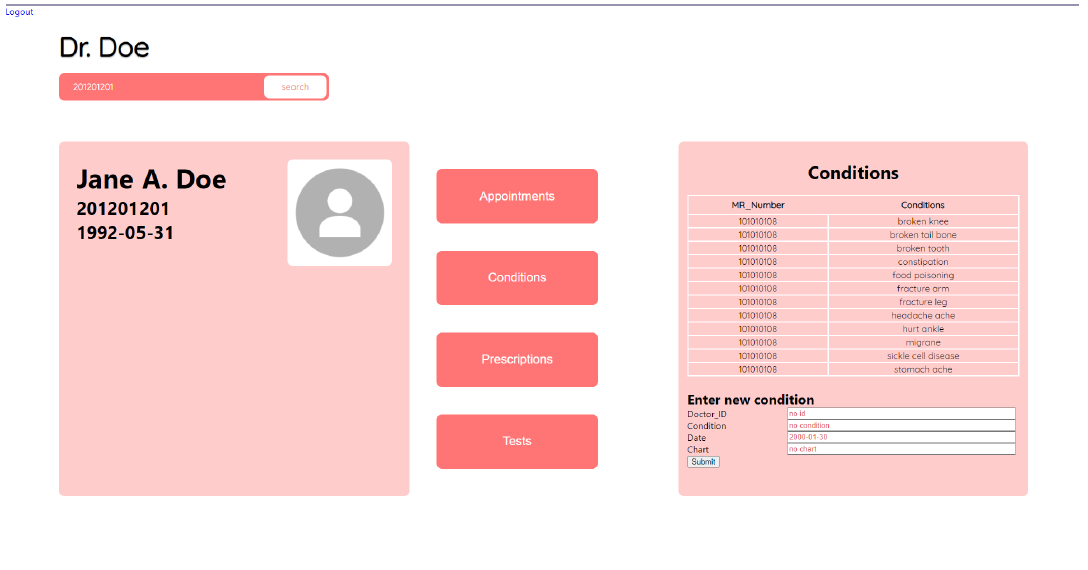 GitHub - shehzan31/Interface-for-accessing-Medical-Records: This is my ...