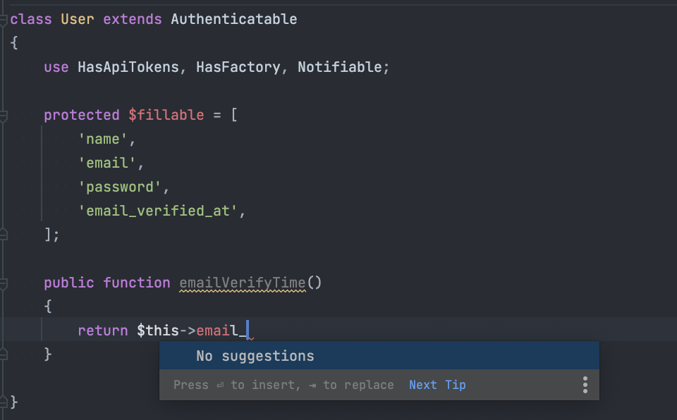 [feature Request] Auto Complete Model Properties With Eloquent Model Methods · Issue 615