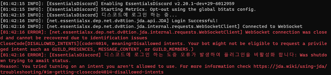 Essentials Discord/Discord Link Error · Issue #5423 · EssentialsX/Essentials · GitHub