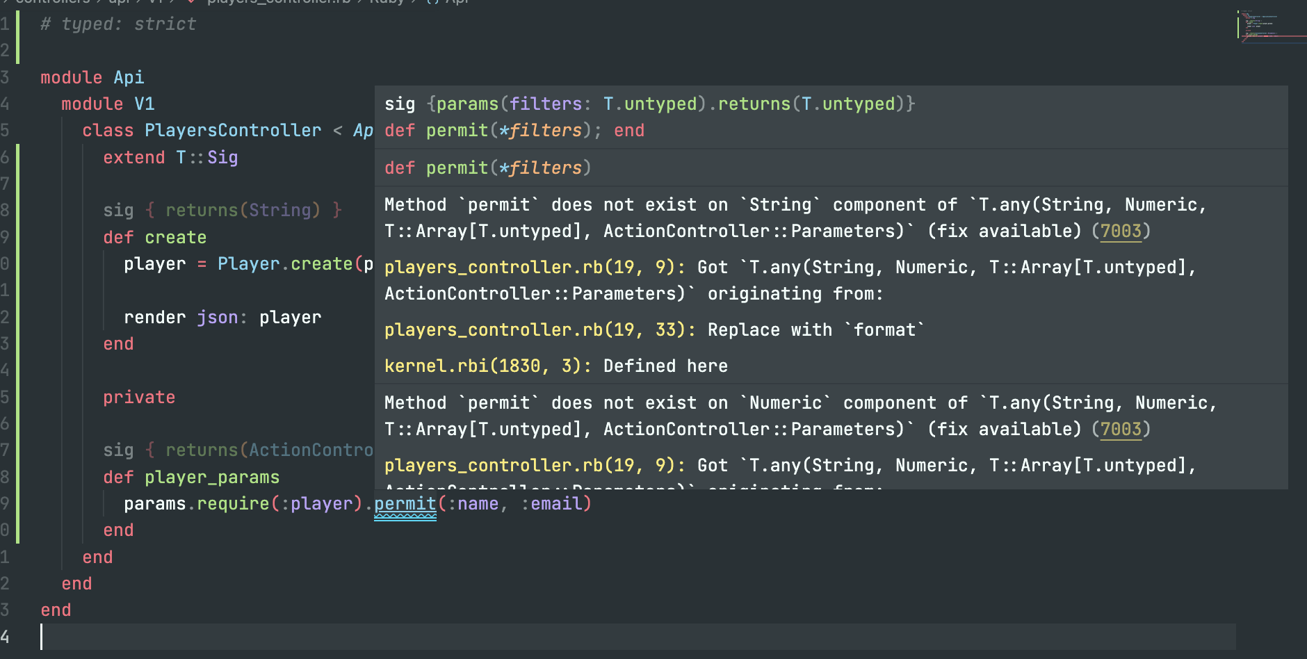 Rails API, having issues getting types correctly - strong params .permit not found · Issue #1122 ...