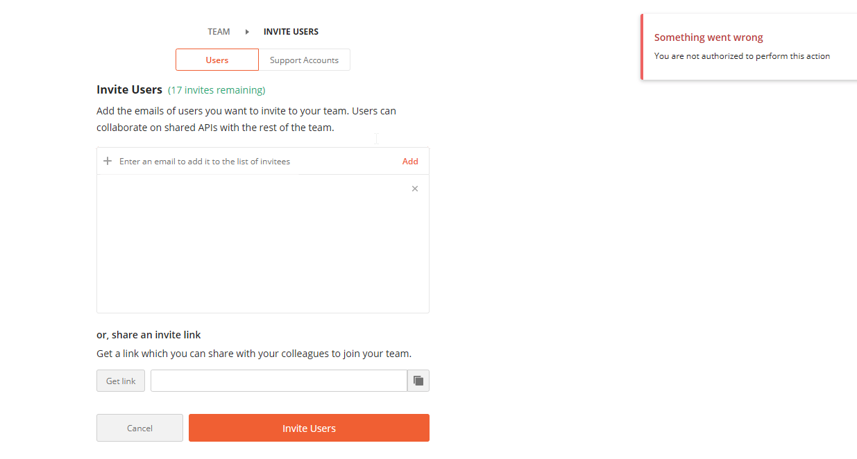 Team Administrators Unable To Invite Users · Issue 5849 · Postmanlabs Postman App Support · Github