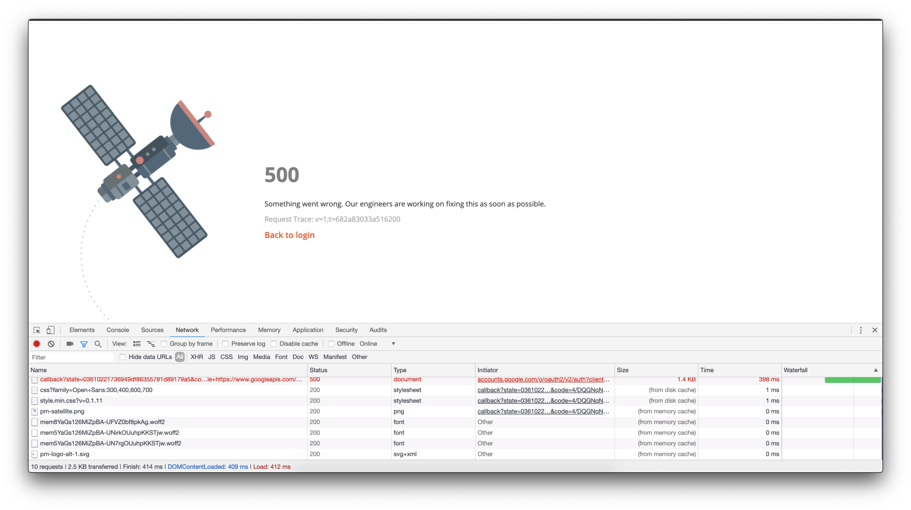 Google Sign-in throwing 500 error · Issue #6081 · postmanlabs/postman ...