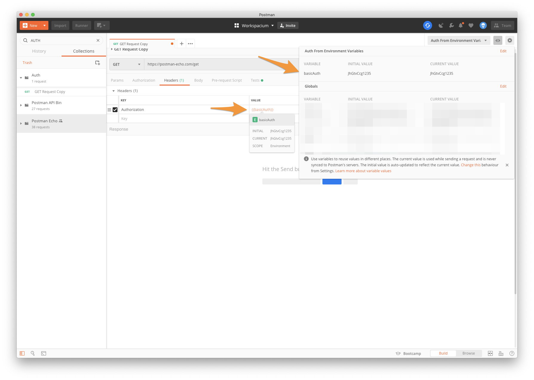 Feature Request Basic Authentication With Variables · Issue 6399 · Postmanlabs Postman App