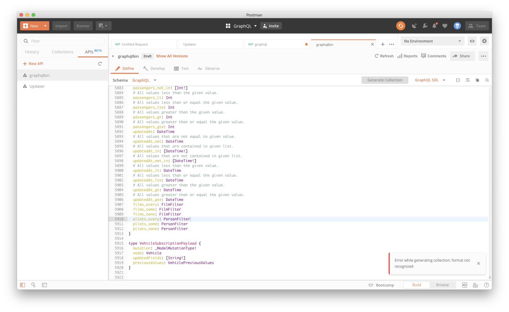 GraphQL: Autocompletion not working · Issue #6712 · postmanlabs/postman ...