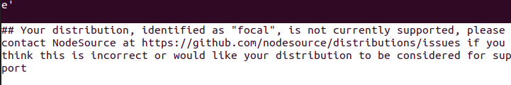 Not Supported on LInux distro Focal · Issue #1138 · nodesource/distributions · GitHub