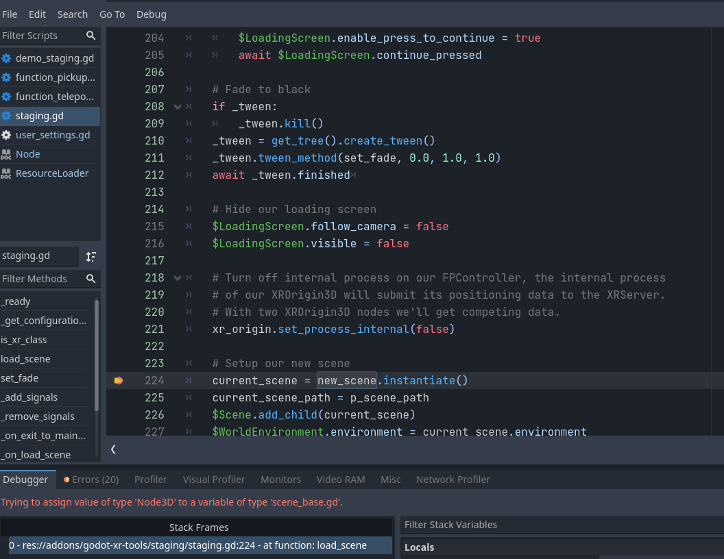 Doesn't work with Godot Beta 16 · Issue #350 · GodotVR/godot-xr-tools · GitHub