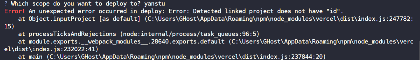 Error: Detected linked project does not have "id" · Issue #8028 ...