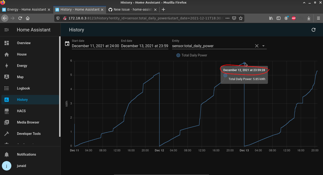 Energy dashboard bar graphs displaying with wrong time-frame · Issue #10902 · home-assistant ...