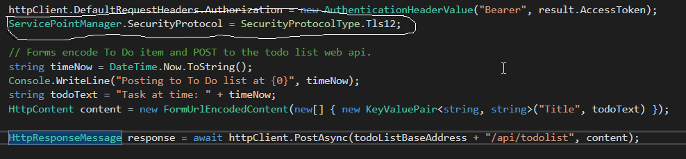 Error reading to do list: An error occurred while sending the request ...