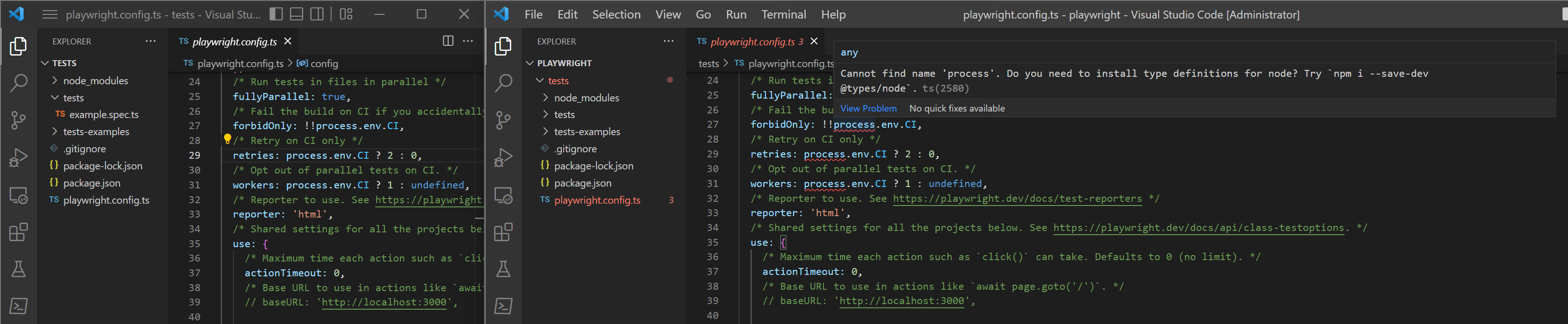 [bug] Vscode Can T Resolve Node Api If Playwright Project Exists In Subdirectory · Issue 17932