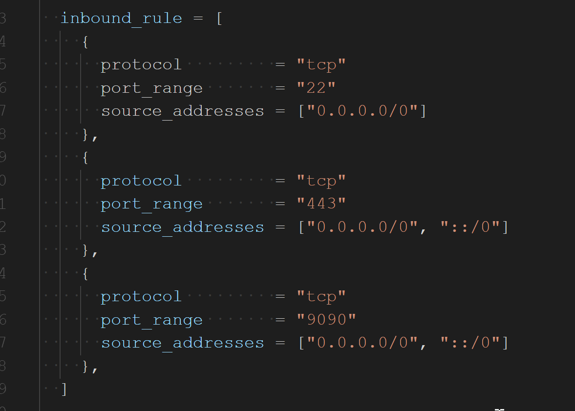Weird colorization issue with nested arrays of objects... · Issue #5 · wholroyd/vscode-hcl · GitHub