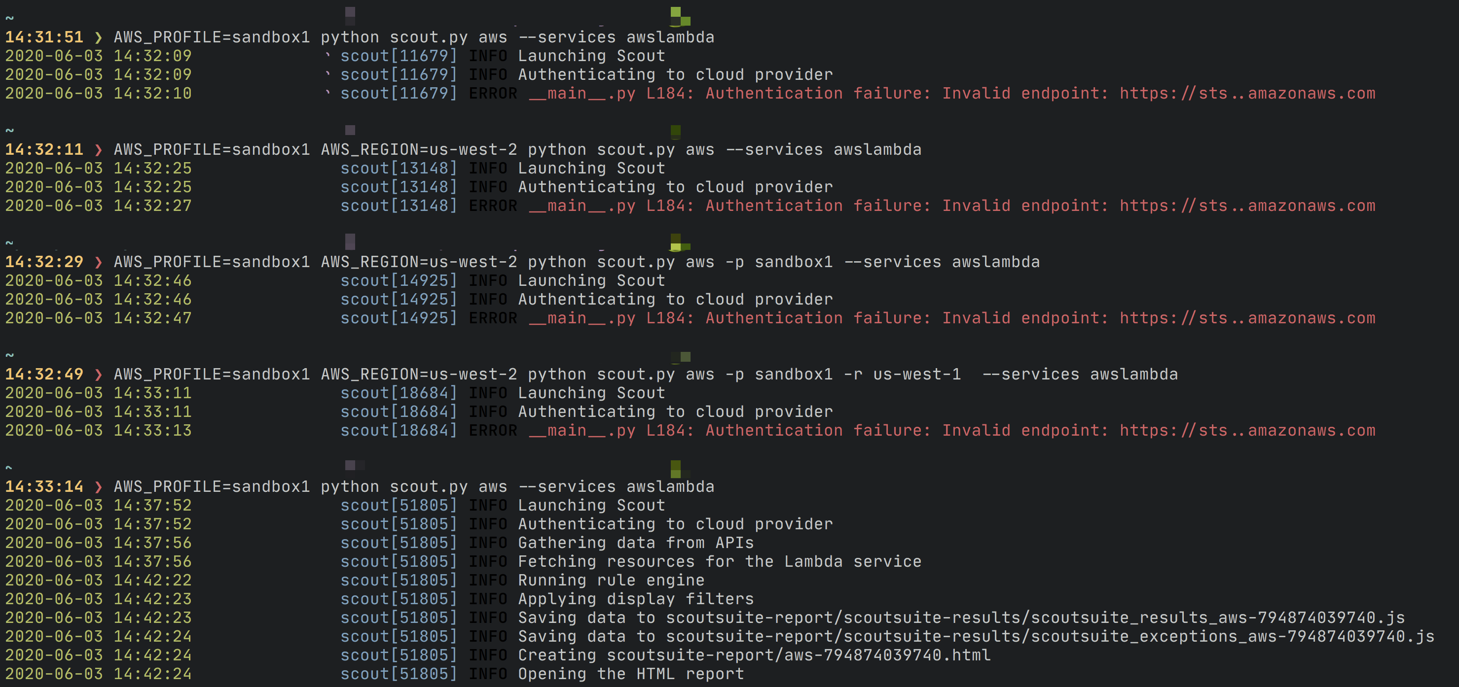 Not able to run with -p profile flag set · Issue #767 · nccgroup/ScoutSuite · GitHub
