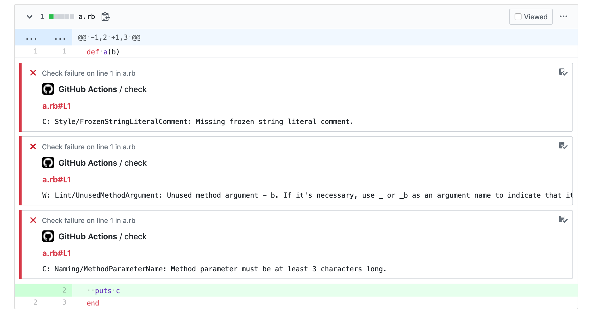 RuboCop on GitHub Actions · GitHub