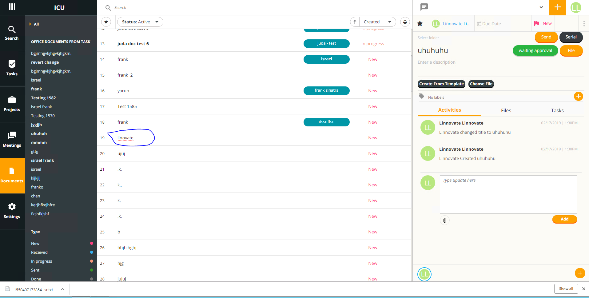 document : Change the order of documents · Issue #1620 · linnovate/root · GitHub