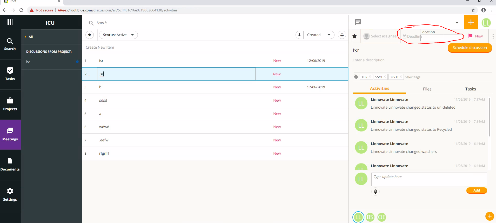 visual bug on meetings · Issue #1701 · linnovate/root · GitHub