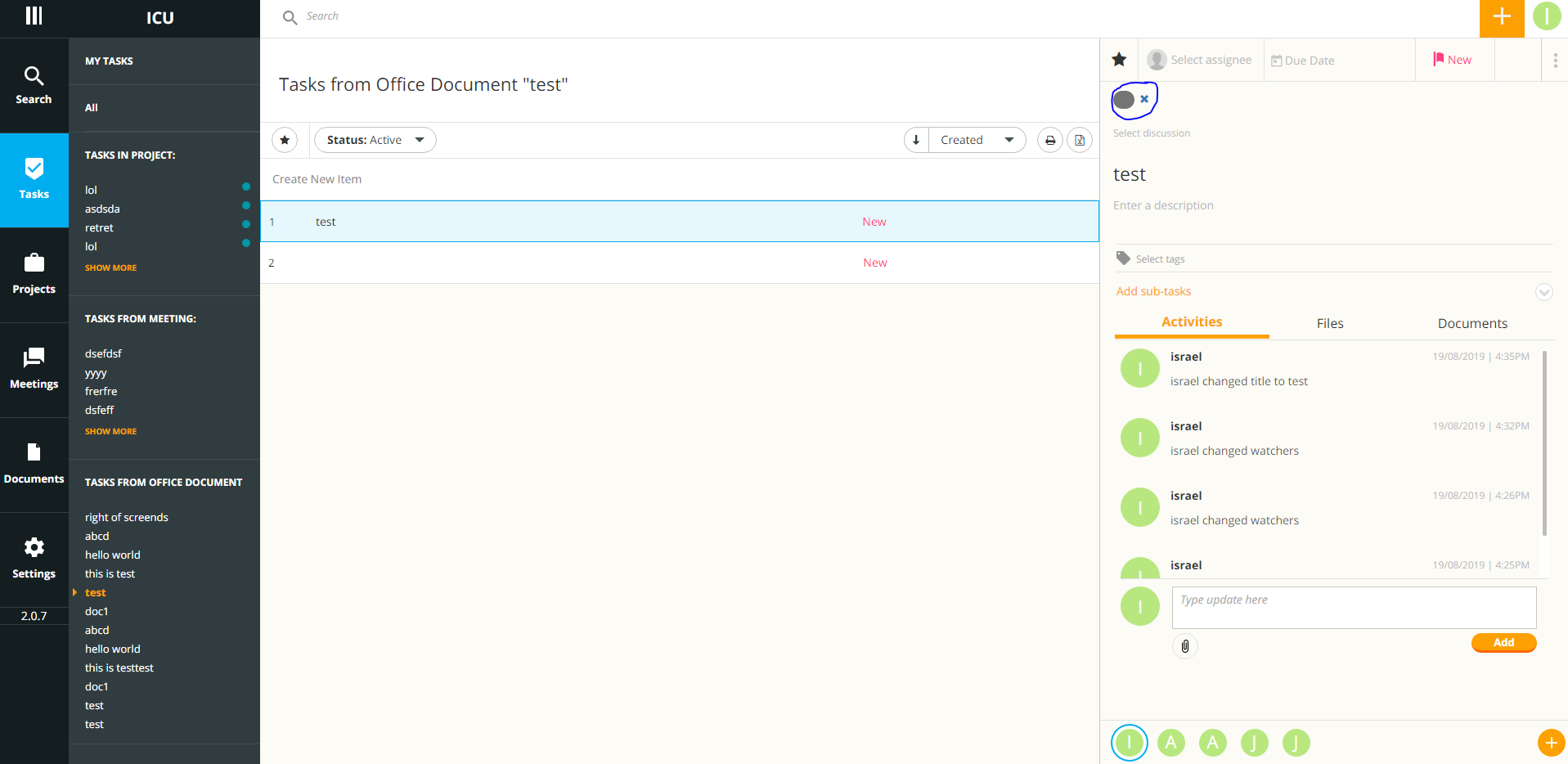 tasks from document > select project · Issue #1818 · linnovate/root · GitHub