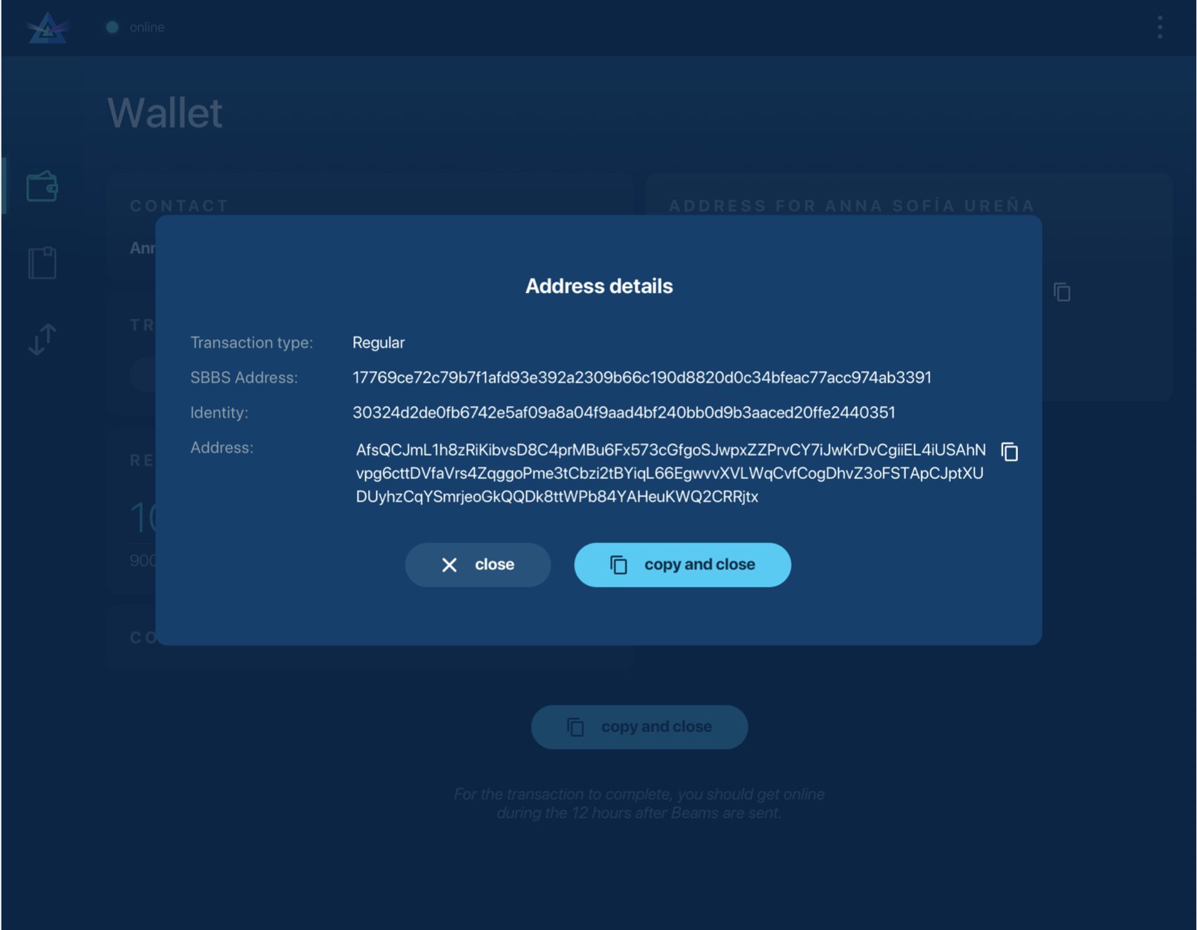 Web-wallet full view: receive screen · Issue #166 · BeamMW/web-wallet-angular · GitHub