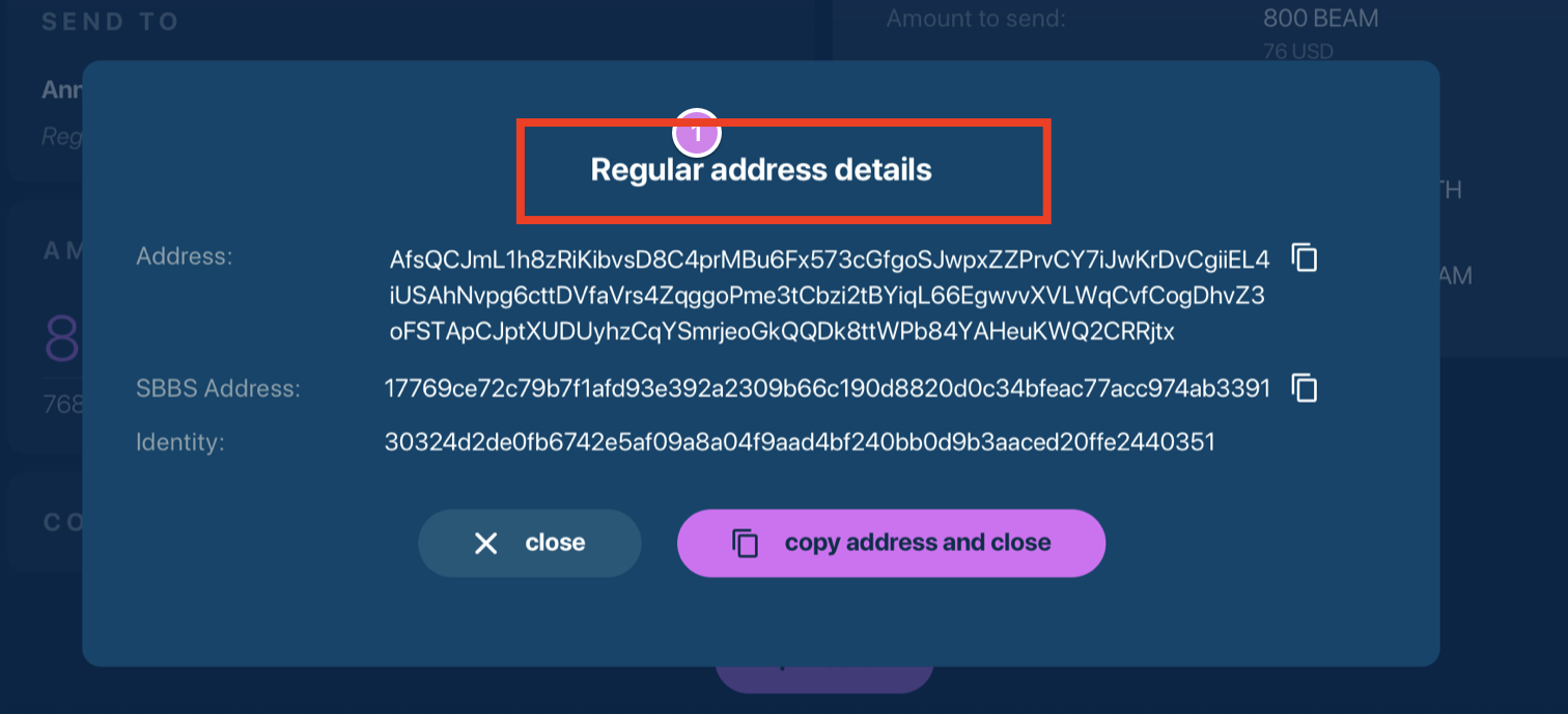 Requesting Ability to Easily Copy SBBS Address · Issue #649 · BeamMW/beam-ui · GitHub
