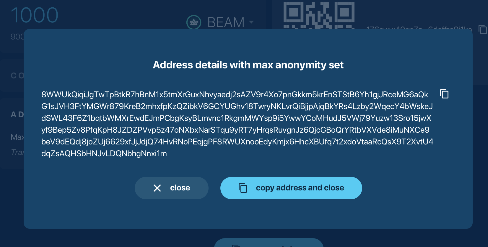 Receive Screen With Max Anonymity Set Switcher · Issue 704 · Beammw Beam Ui · Github
