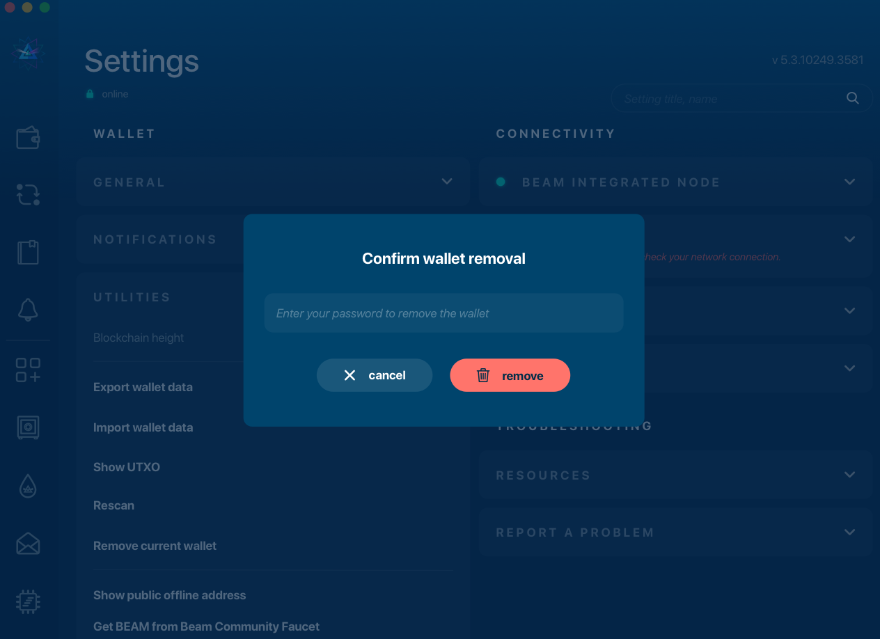 Add Remove Current Wallet To Utilities · Issue 823 · Beammw Beam Ui · Github