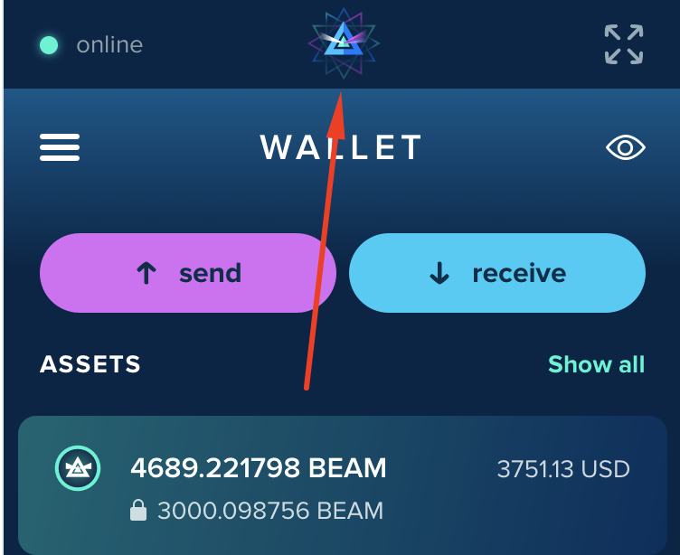 Small view: Header · Issue #151 · BeamMW/web-wallet · GitHub