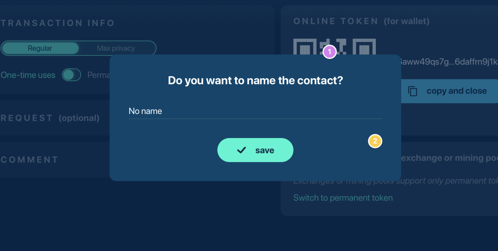 Receive screen - regular/max privacy/non-interactive transactions · Issue #83 · BeamMW/beam-ui ...