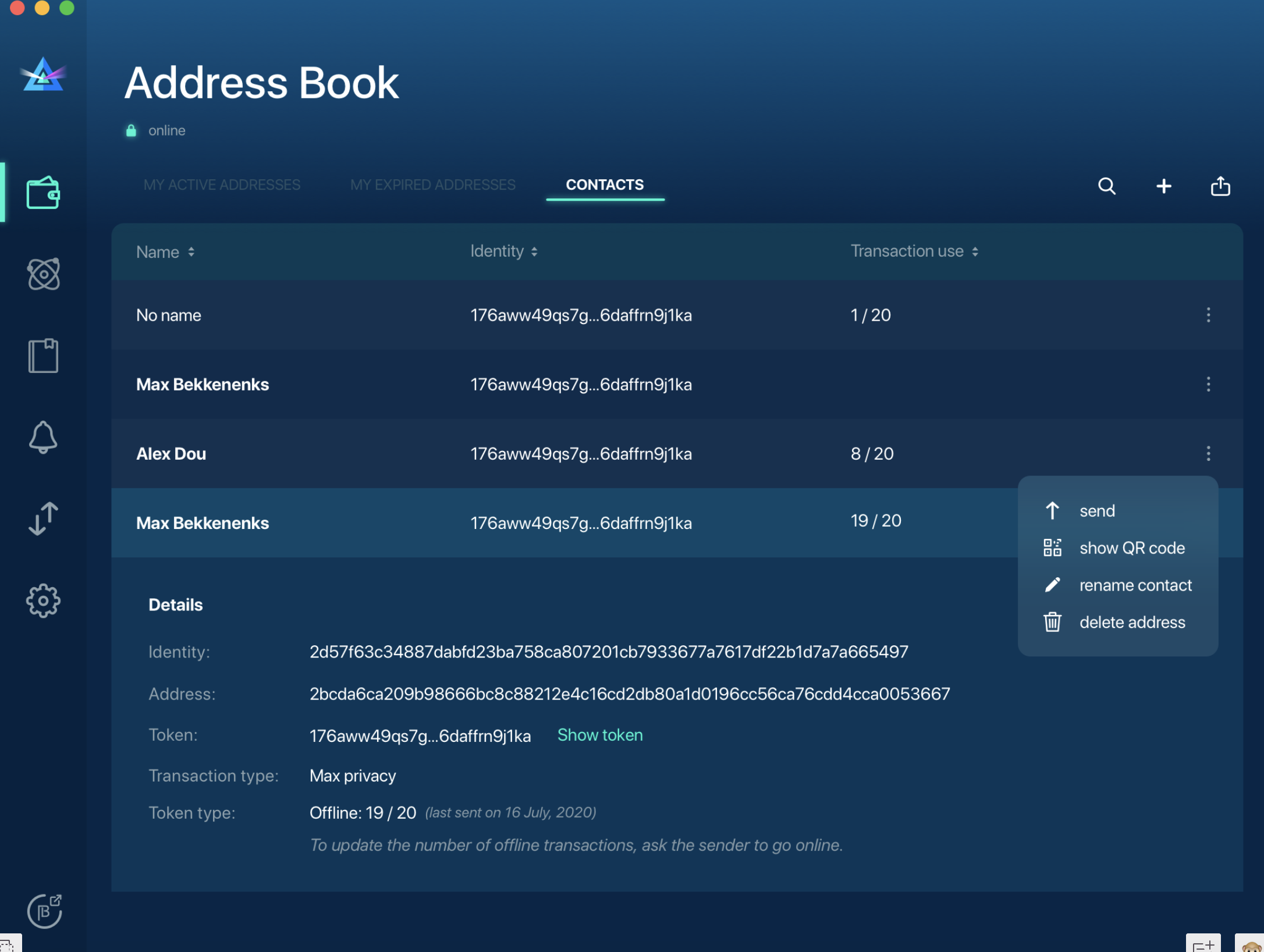 Address book v2 · Issue #261 · BeamMW/beam-ui · GitHub