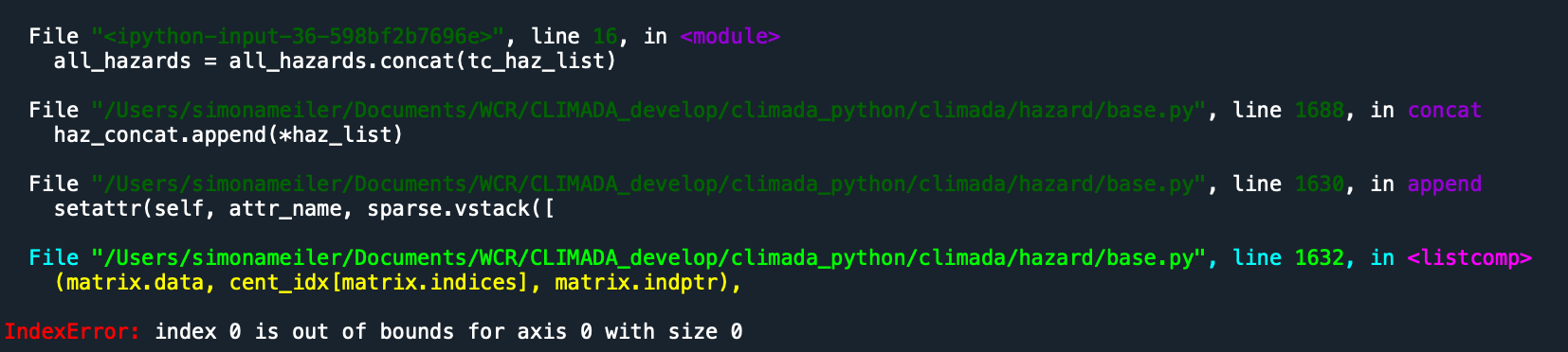 Concat/append function for Hazard yields IndexError · Issue #405 · CLIMADA-project/climada ...