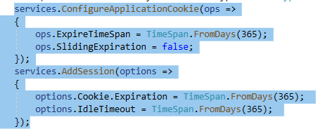 I need to extend the Session Expiry Timeout/ Login Expiry Timeout in ASP.NET Core Blazor Server ...