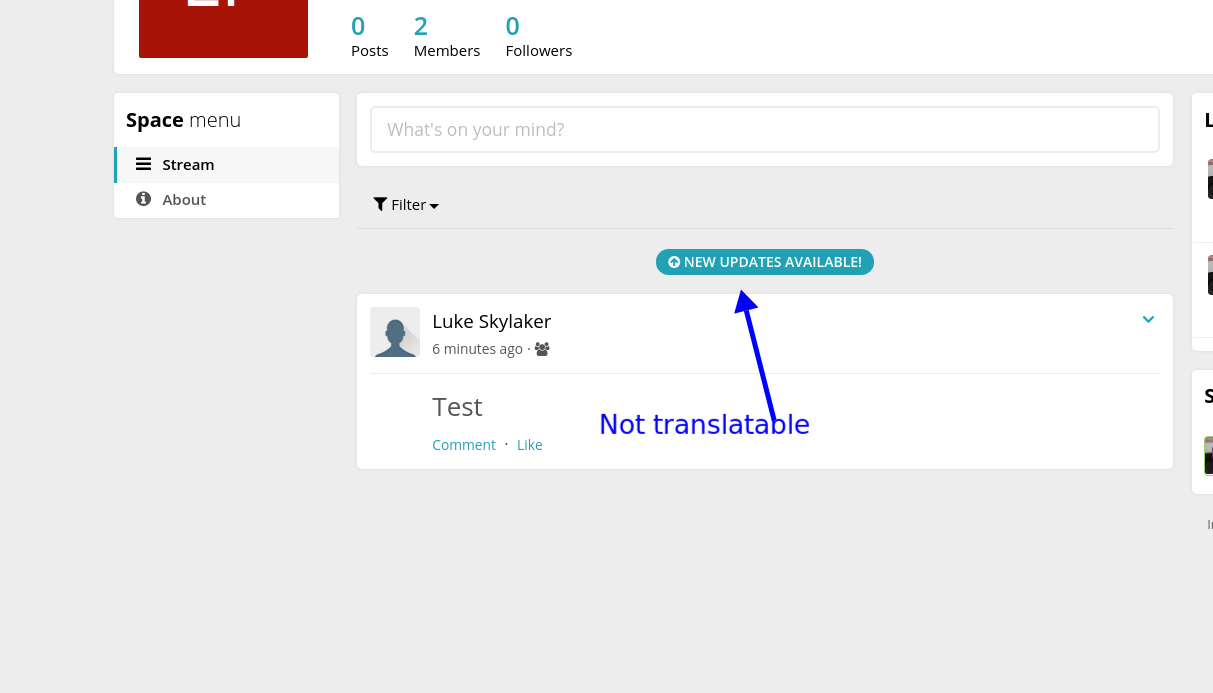 Untranslatable String `new Updates` In Stream · Issue 5460 · Humhubhumhub · Github 