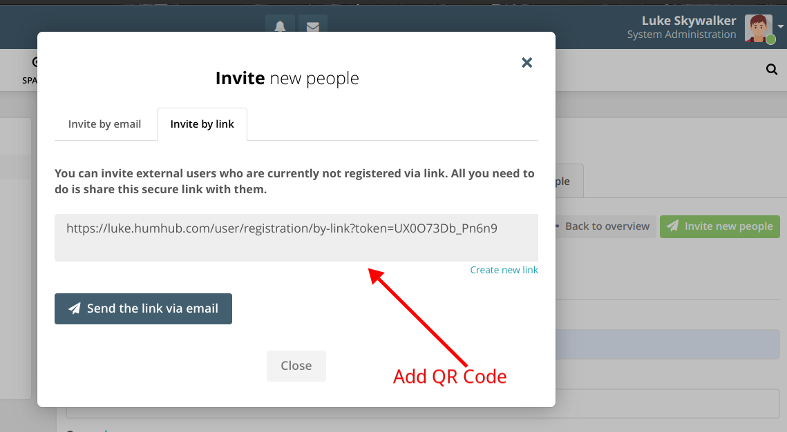 Qr Code In Invite By Link Dialog · Issue 6605 · Humhubhumhub · Github