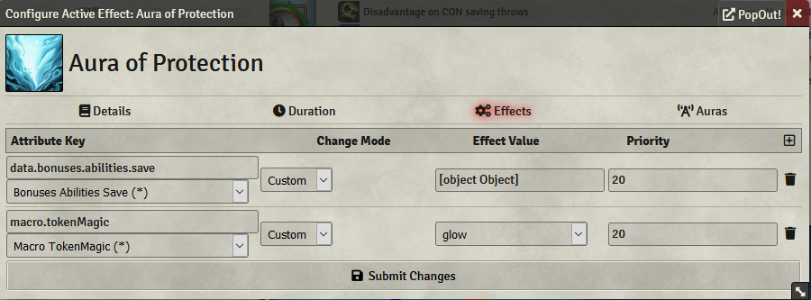 Aura effect value not passed to affected actor · Issue #151 · kandashi/Active-Auras · GitHub