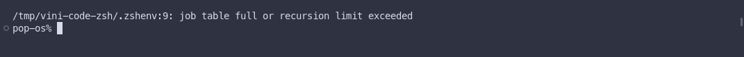 Error "job table full or recursion limit exceeded" in VSCode integrated terminal. · Issue #2086 ...