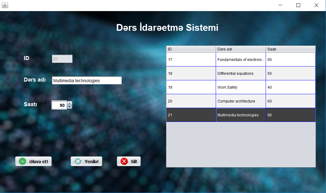 GitHub - alihsoff/Student-Information-System: Java ilə yazılmış "Tələbə ...