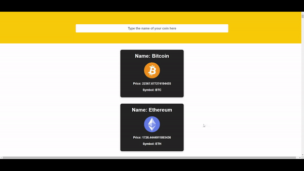 GitHub - eduardojigub/cryptocurrency-react: A Crypto App that shows instant values based on the ...