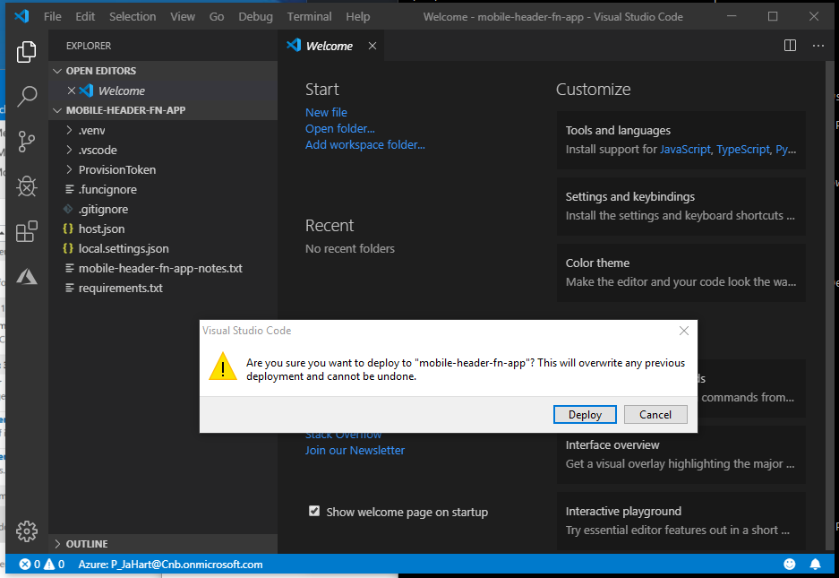 Deploying my function app via VS Code failed · Issue #1519 · microsoft/vscode-azurefunctions ...