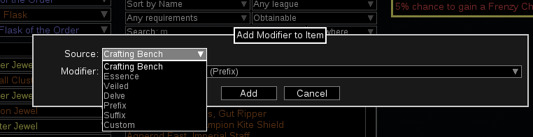 Add beastcrafting suffixes (aspects) to the "add modifier" modpool · Issue #6787 ...