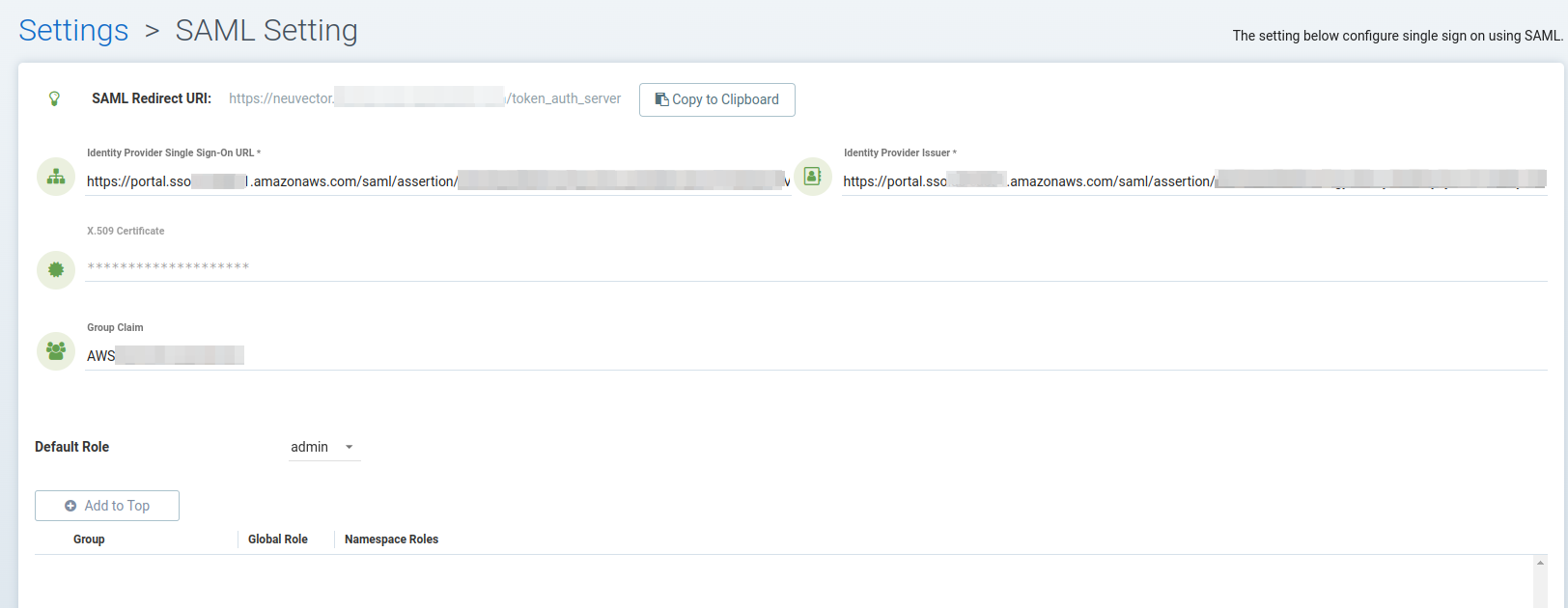 Neuvector SAML integration with AWS Identity Center · Issue #546 · neuvector/neuvector · GitHub