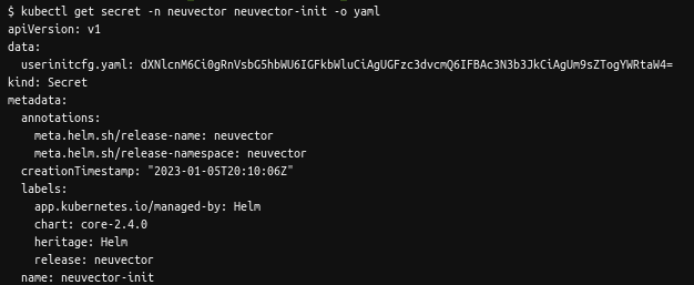 Changed admin username and password during installation process · Issue #389 · neuvector ...