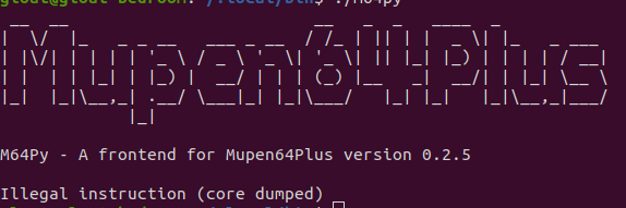 Illegal Instruction Core Dumped · Issue 822 · Mupen64plusmupen64plus Core · Github 8190