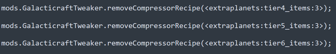 Galacticraft Tweaker not working for Extra Planets Compressor Recipe - 1.12.2 · Issue #18 ...
