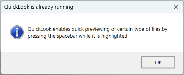 How do I prevent this dialog box from showing up on startup? · QL-Win QuickLook · Discussion ...