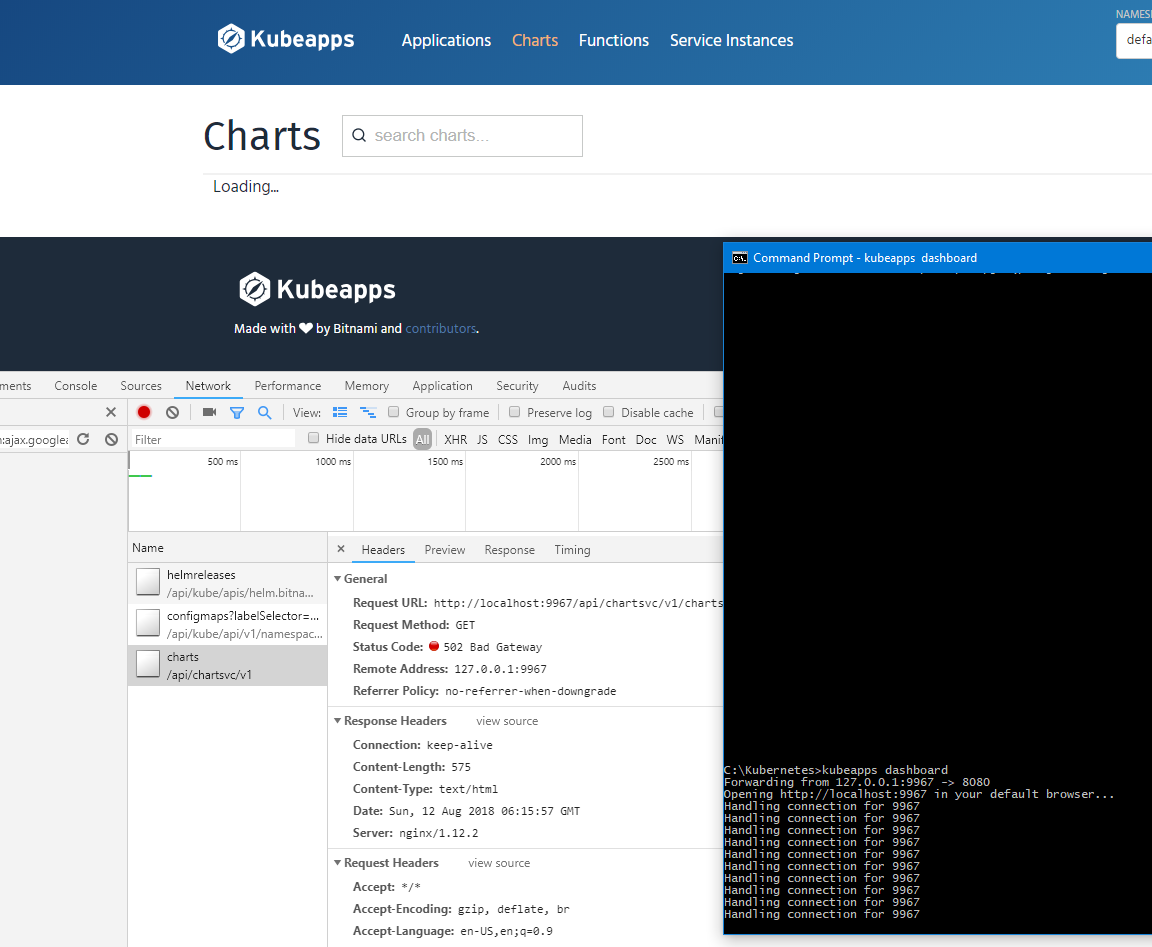 Fresh install and no charts listed.... · Issue #472 · vmware-tanzu/kubeapps · GitHub