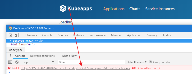 Unauthorised requests when navigating the dashboard.... · Issue #490 · vmware-tanzu/kubeapps ...