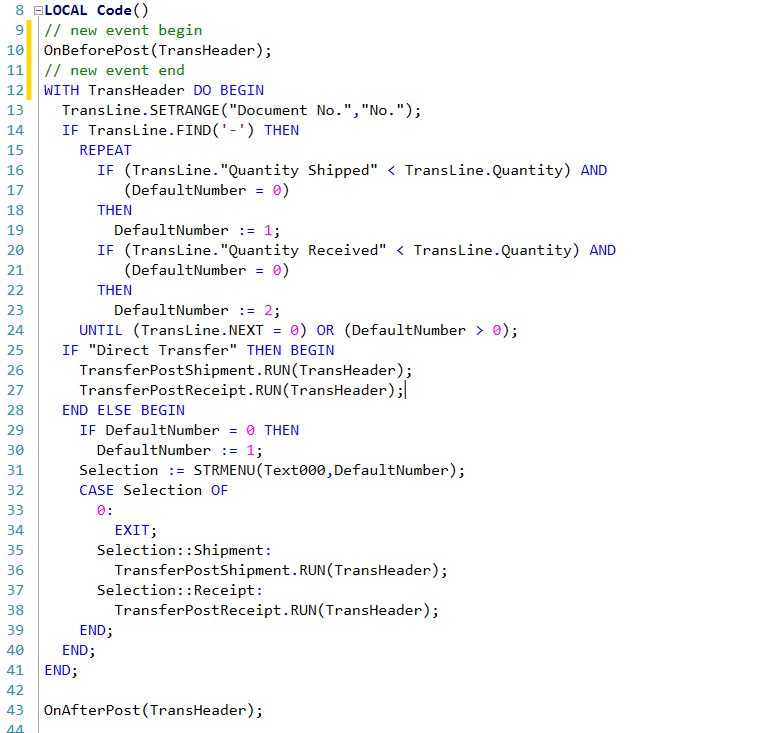 [Event Request] Codeunit 5706 TransferOrder-Post (Yes/No) - OnBeforePost · Issue #1966 ...