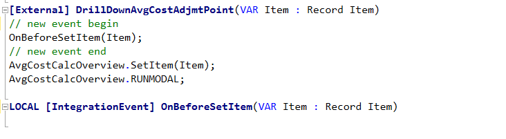 [Event Requet] Codeunit 5803 Show Avg. Calc. - Item: OnBeforeSetItem · Issue #2546 · microsoft ...
