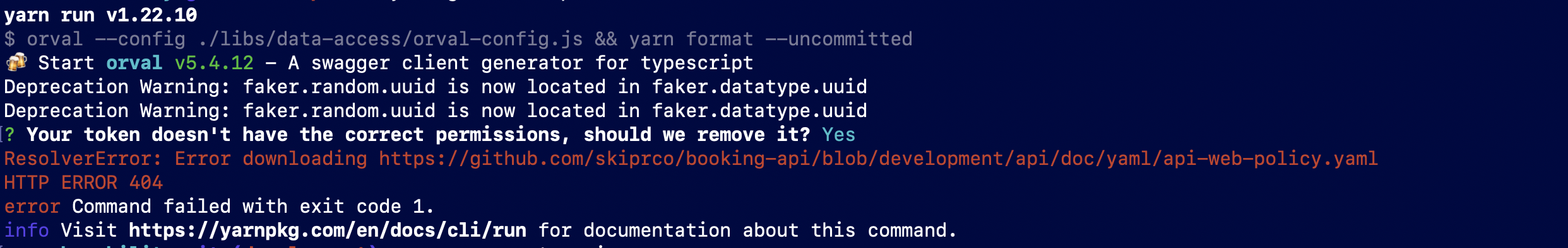 access token is not provided after previous one is deleted · Issue #182 · orval-labs/orval · GitHub