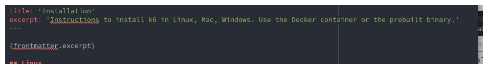 Reuse meta-description as a top-level page summary · Issue #594 · grafana/k6-docs · GitHub