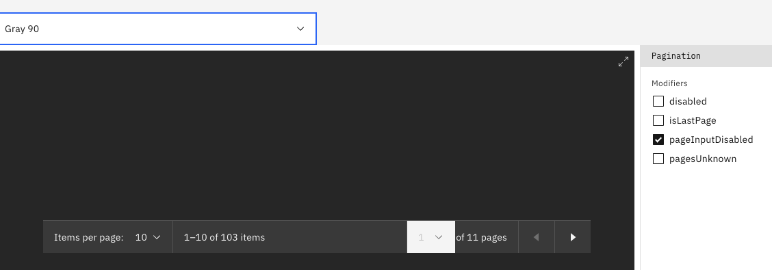 Pagination Page Input Disabled Has Jarring Colour Differences When Using Gray Themes · Issue